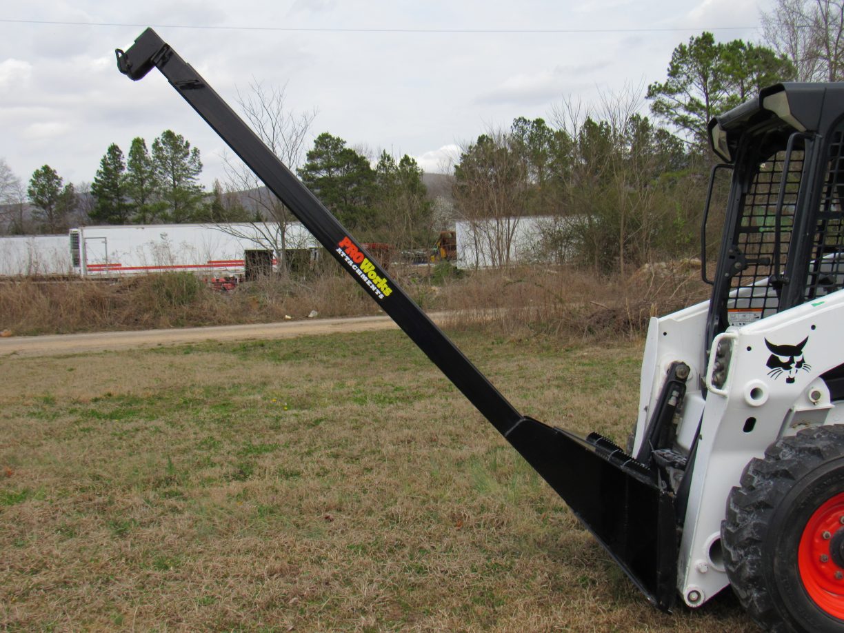 21′ Manual Telescopic Boom Pole Fits Skid Steer Quick Attach – Skid ...