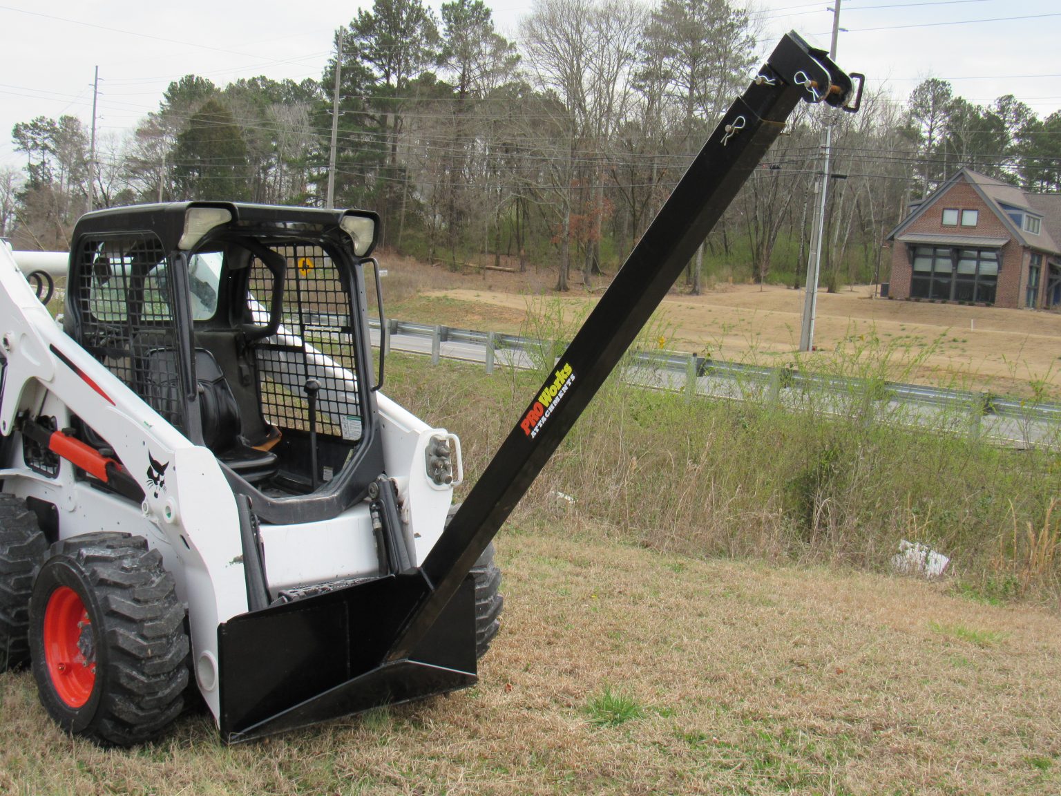 21′ Manual Telescopic Boom Pole Fits Skid Steer Quick Attach – Skid ...