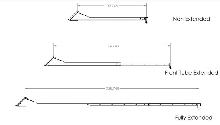 21′ Manual Telescopic Boom Pole Fits Skid Steer Quick Attach – Skid ...