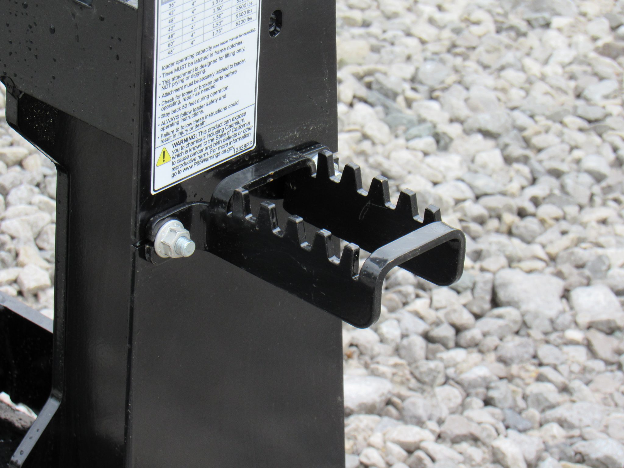 Severe Duty 54″ Wide Rail Pallet Fork Frame with 60″ 5,500 Pound Pallet ...