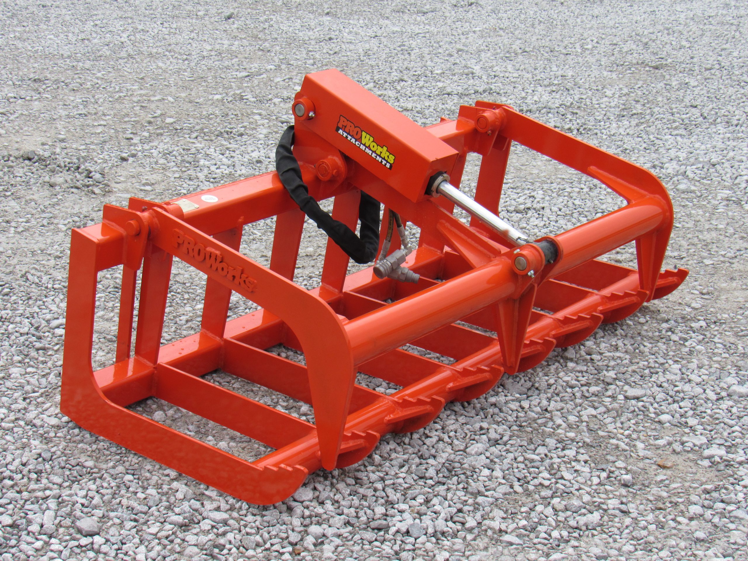 60″ Single Cylinder Root Bucket Grapple Fits Skid Steer Quick Attach ...