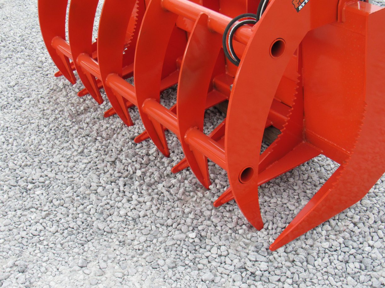 72″ Root Rake Clam Grapple Attachment Fits Skid Steer Quick Attach ...
