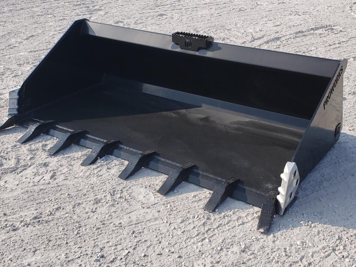 PROWORKS 74″ Severe Heavy Duty Low Profile Dirt Bucket with Side ...