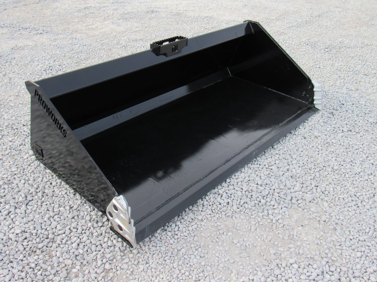 PROWORKS 74″ Severe Heavy Duty Low Profile Smooth Dirt Bucket with Side ...