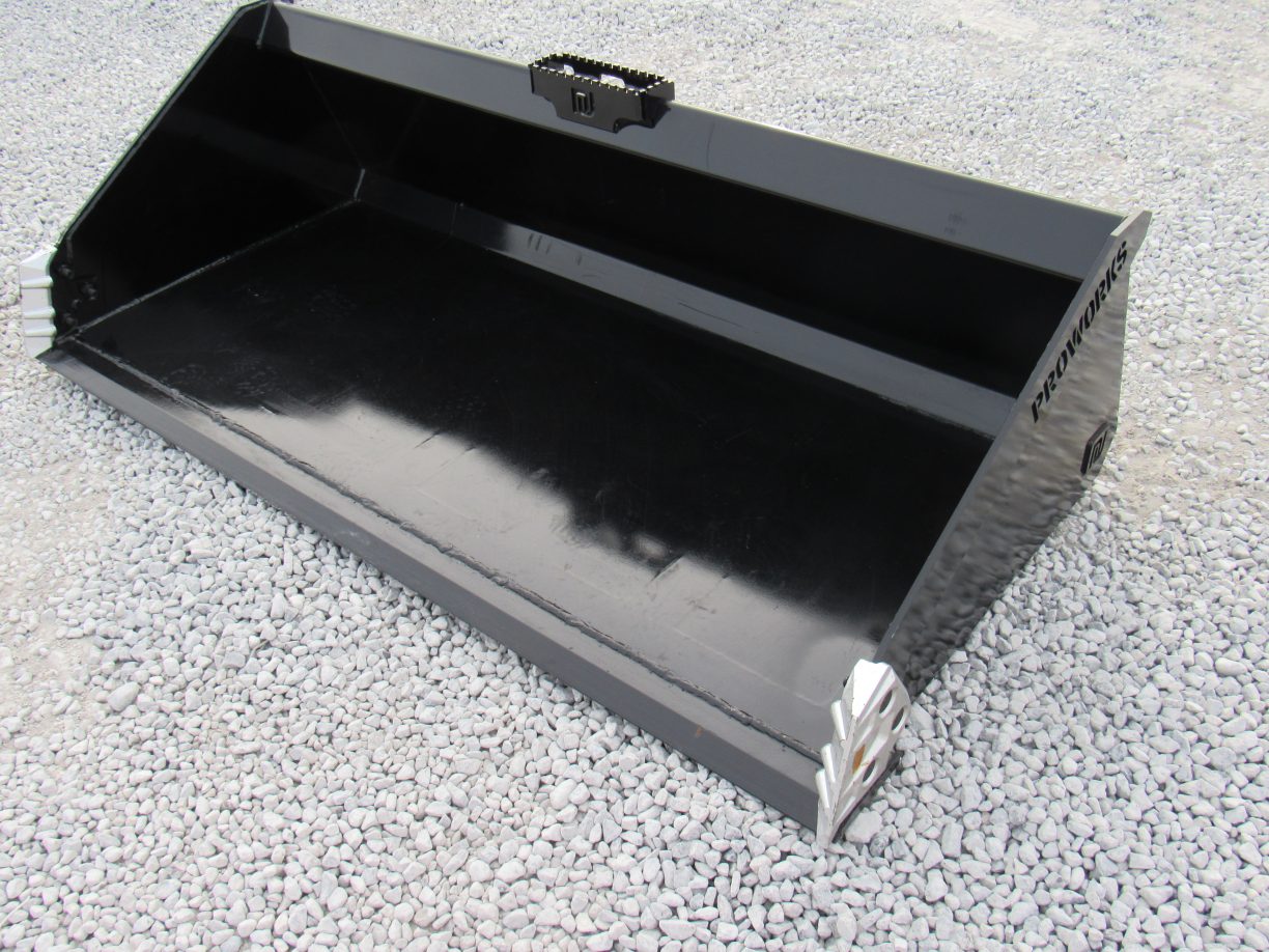 PROWORKS 74″ Severe Heavy Duty Low Profile Smooth Dirt Bucket with Side ...
