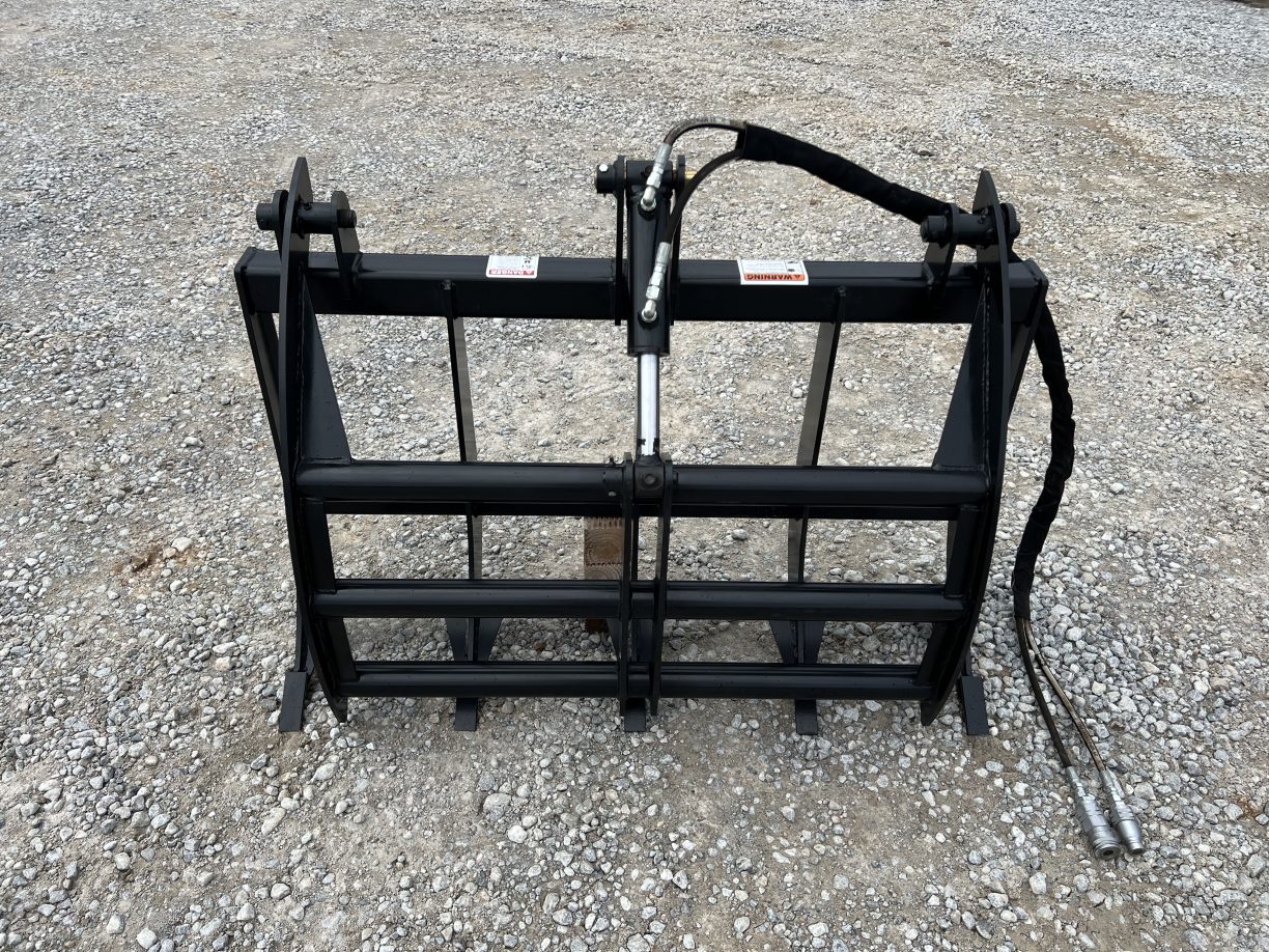48″ Compact Tractor Root Rake Clam Grapple Attachment Fits Skid Steer ...