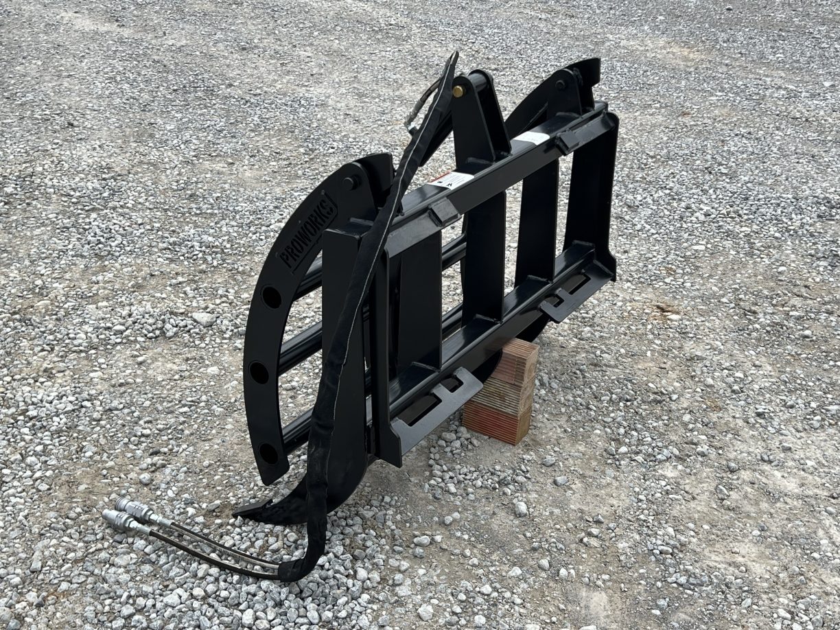 48″ Compact Tractor Root Rake Clam Grapple Attachment Fits Skid Steer ...