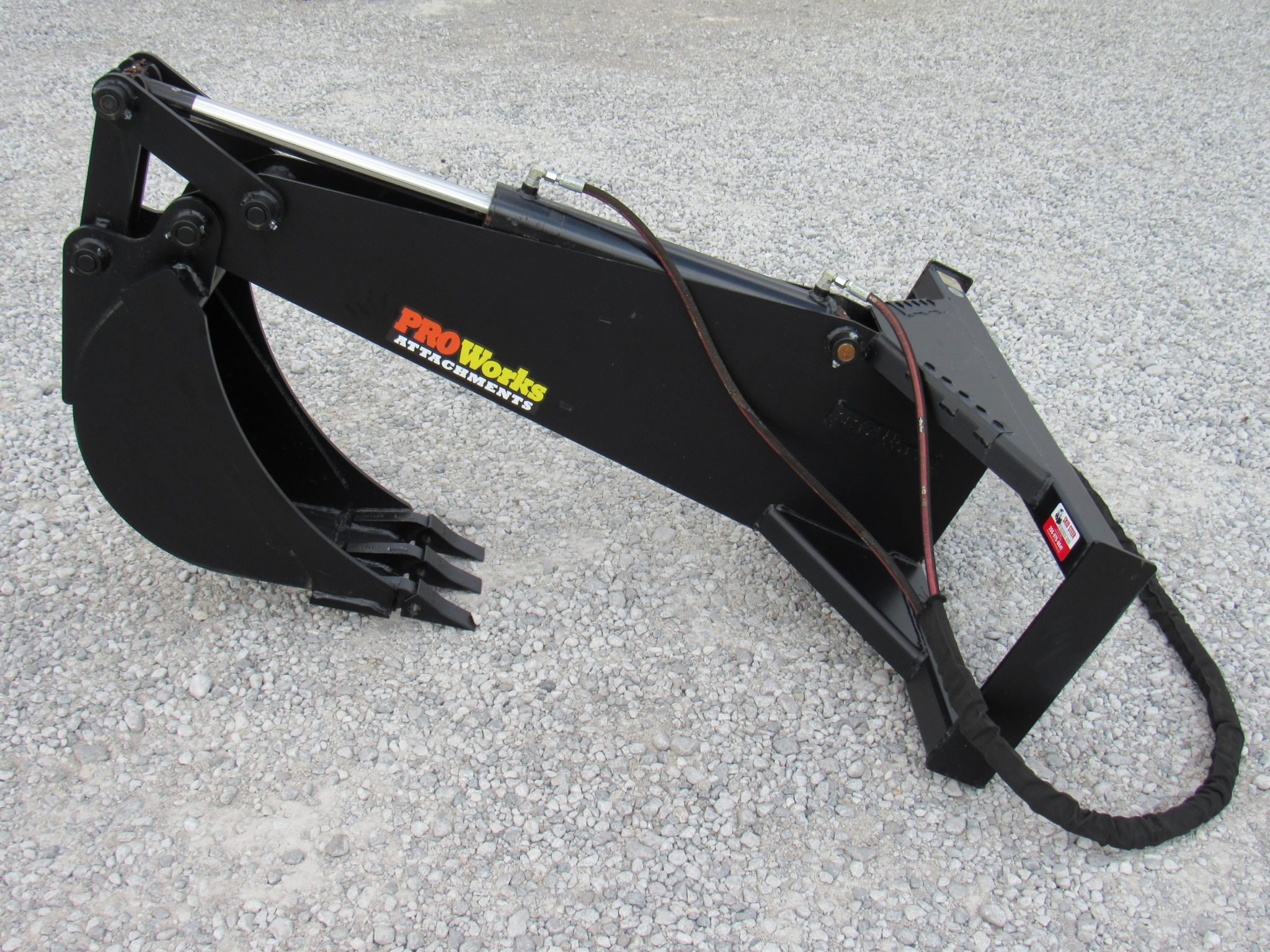 Stiff Arm Backhoe Attachment with 12″ Tooth Trench Bucket Fits Skid ...
