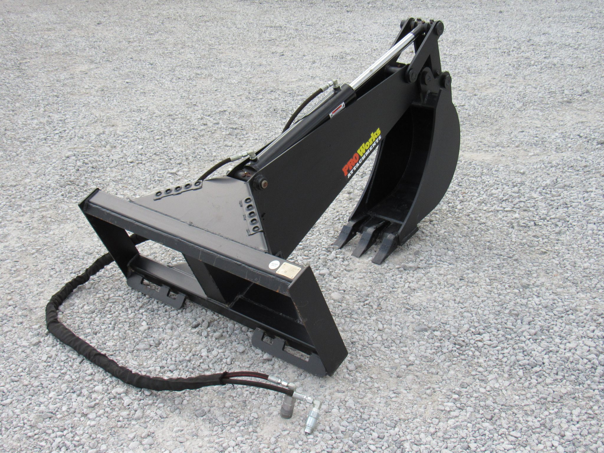 Stiff Arm Backhoe Attachment with 12″ Tooth Trench Bucket Fits Skid ...