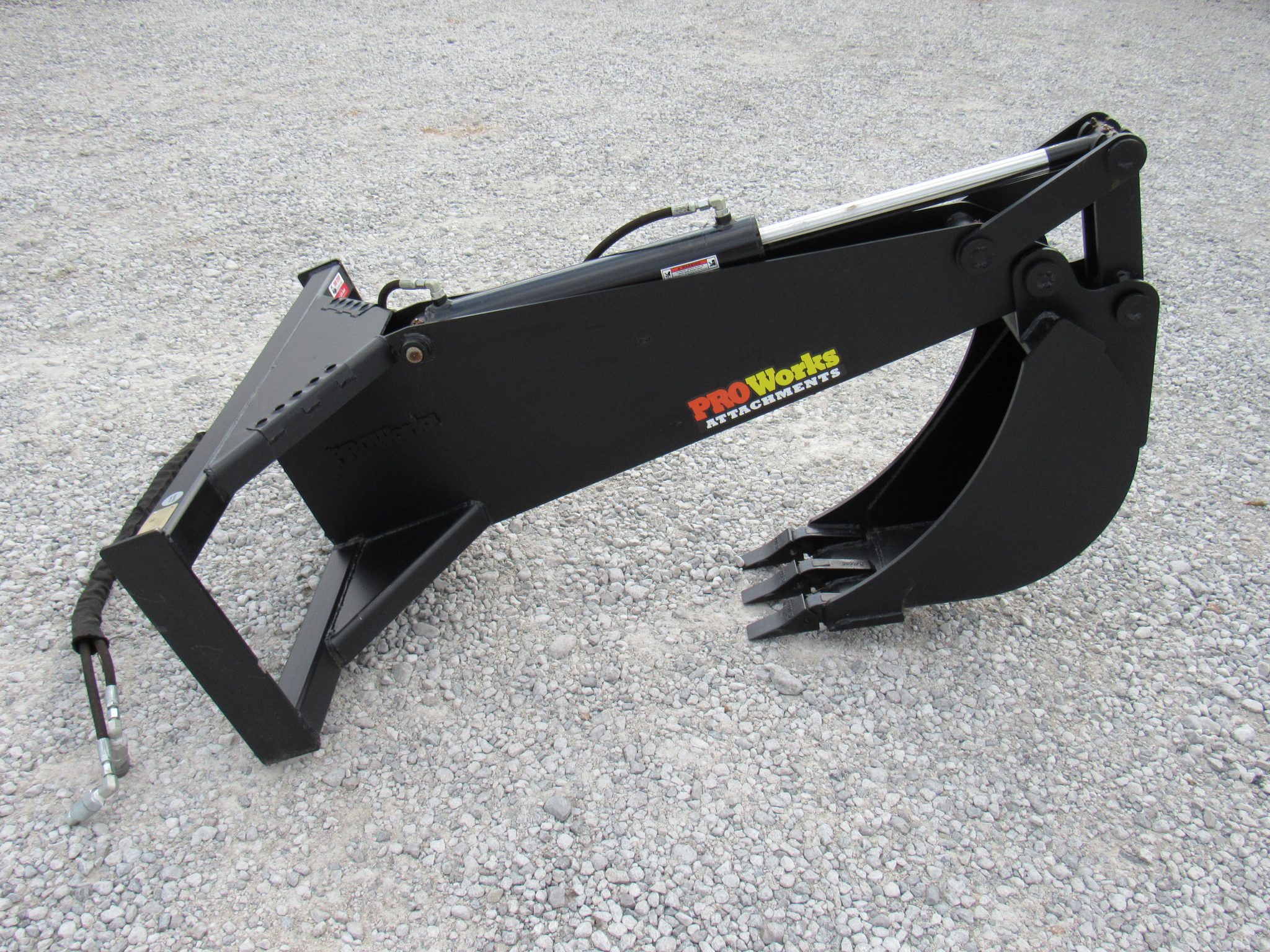Stiff Arm Backhoe Attachment with 12″ Tooth Trench Bucket Fits Skid ...