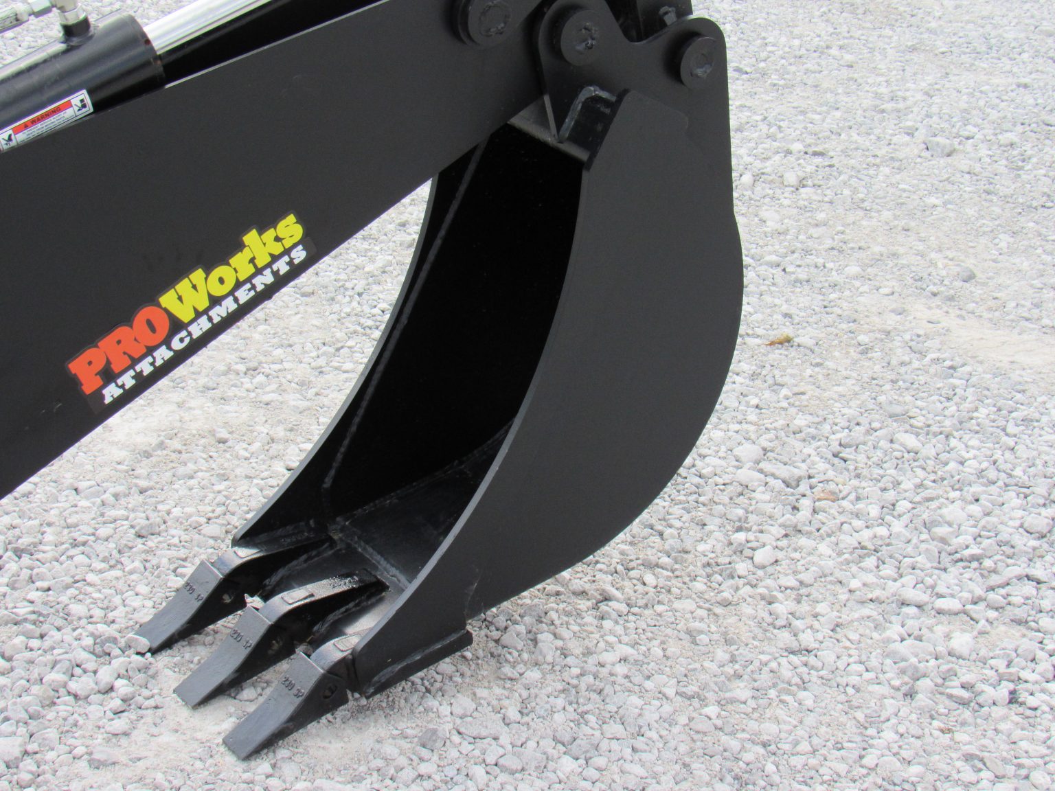 Stiff Arm Backhoe Attachment with 12″ Tooth Trench Bucket Fits Skid ...