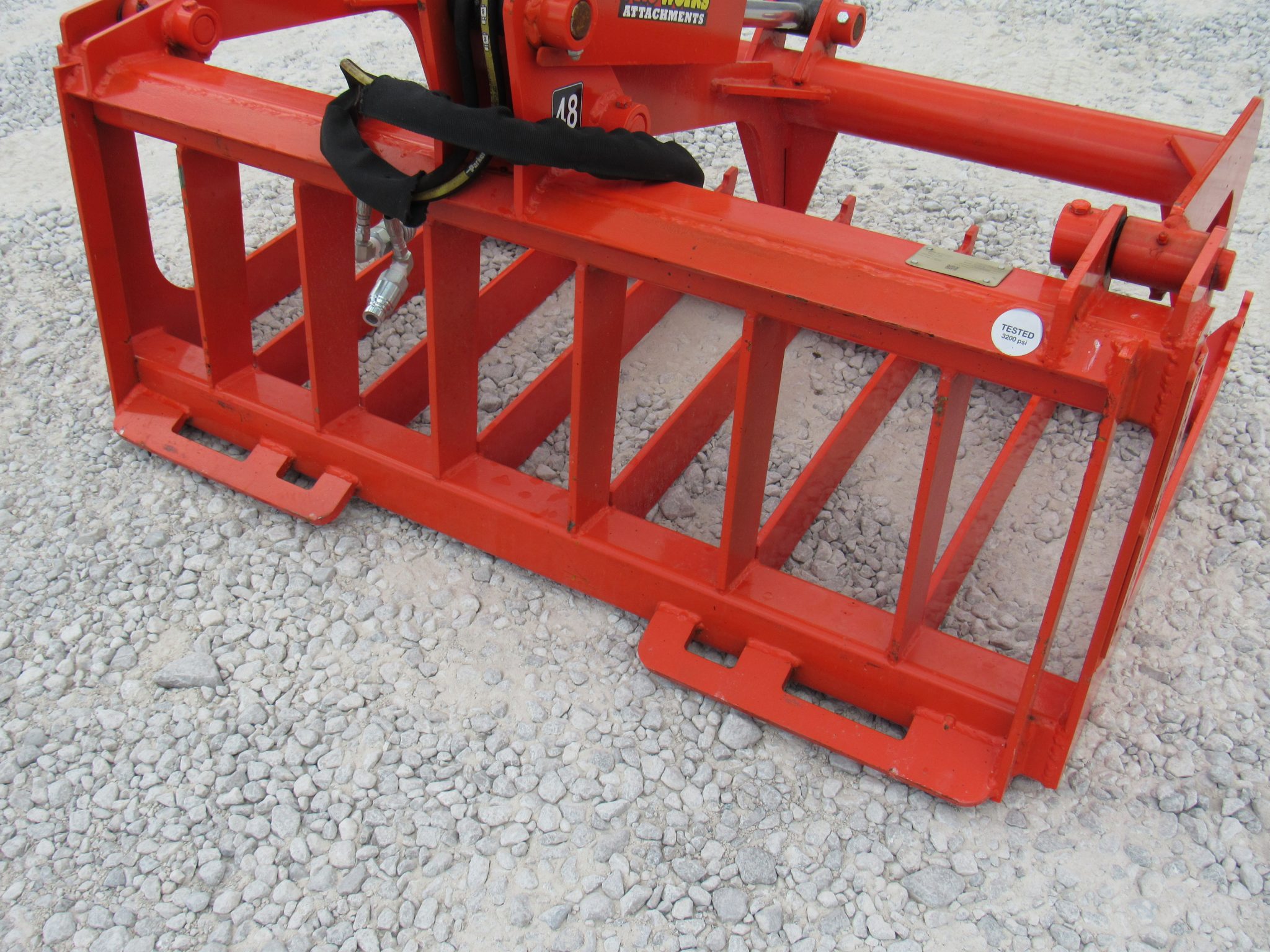 48″ Single Cylinder Root Bucket Grapple Fits Skid Steer Quick Attach ...