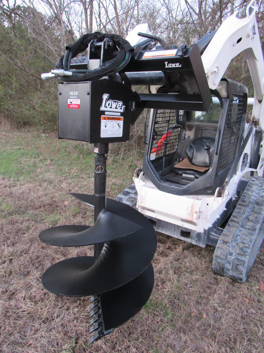 Lowe 1650 Classic Hex Auger Drive with 36″ Wide Bit Fits Skid Steer ...