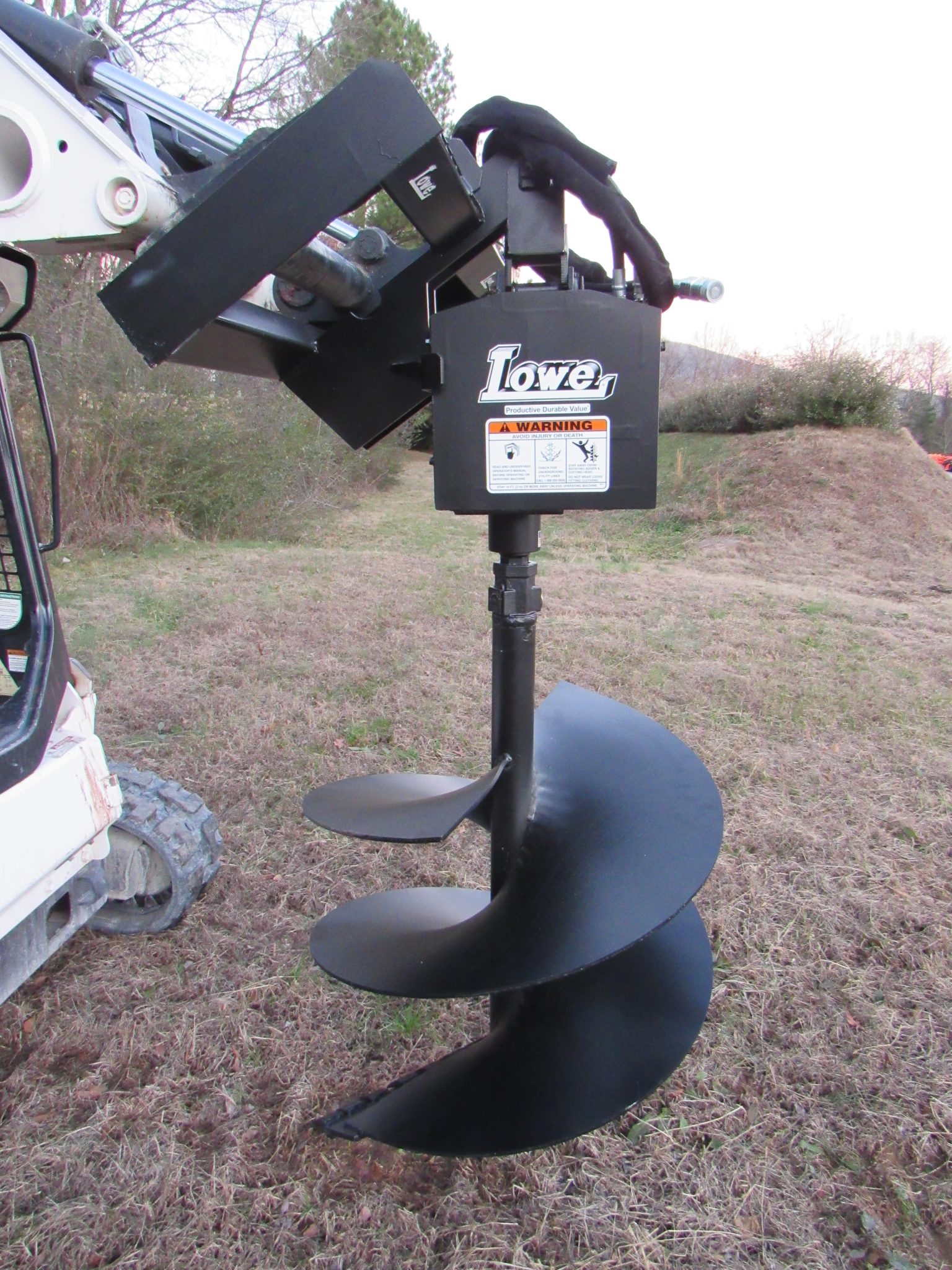 Lowe 1650 Classic Hex Auger Drive with 24″ Wide Bit Fits Skid Steer ...