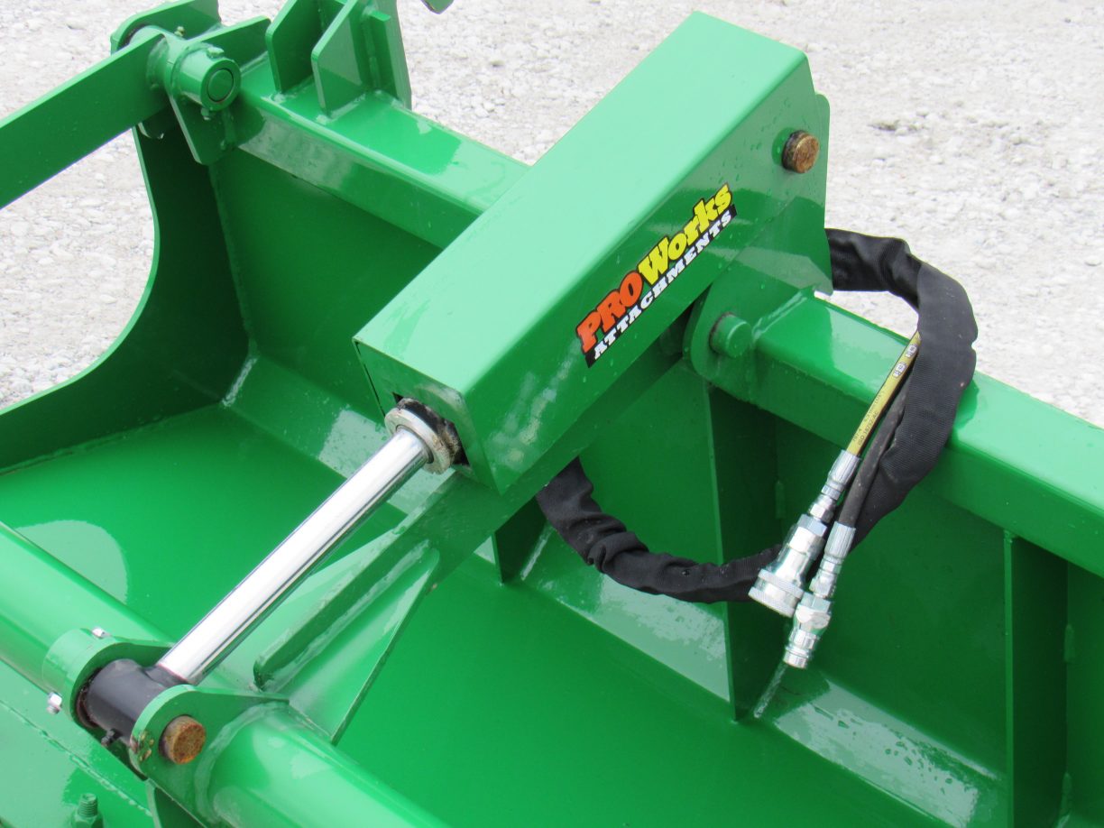 60″ Compact Tractor Single Cylinder Solid Bottom Bucket Grapple Fits ...