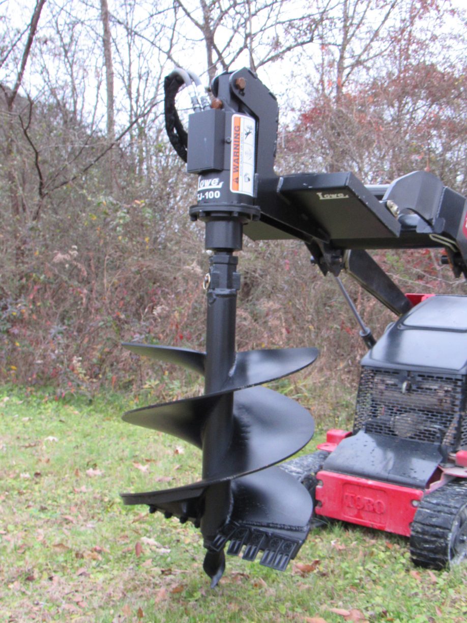 Lowe TJ100 Hex Auger Drive with 24″ Bit Fits Mini Skid Steer – Skid ...
