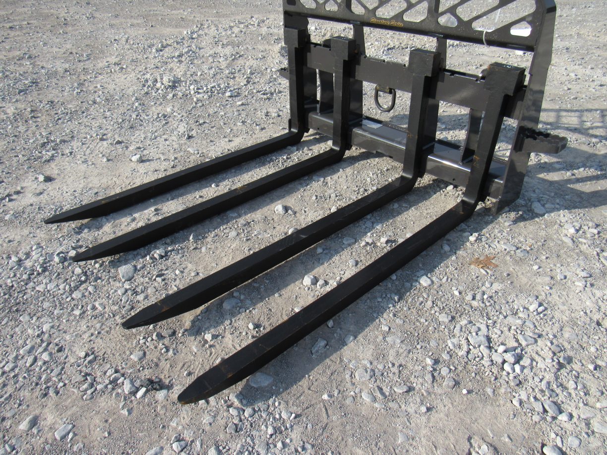 48″ Bradco Block Brick Masonry Pallet Forks and Frame Fits Skid Steer ...