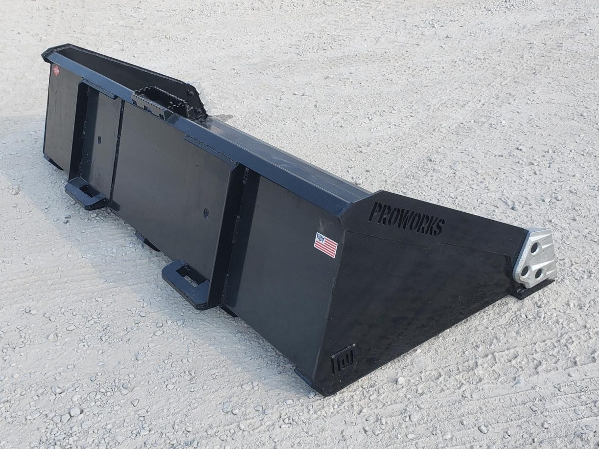 PROWORKS 80″ Severe Heavy Duty Low Profile Smooth Dirt Bucket with Side ...