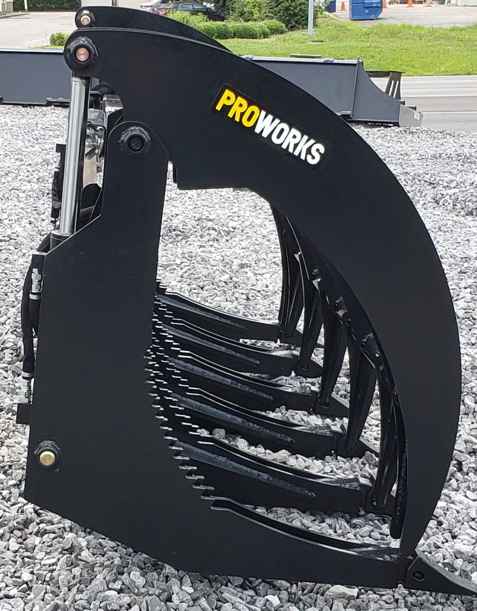 72″ Severe Duty Root Rake Clam Grapple Attachment Fits Skid Steer Quick ...