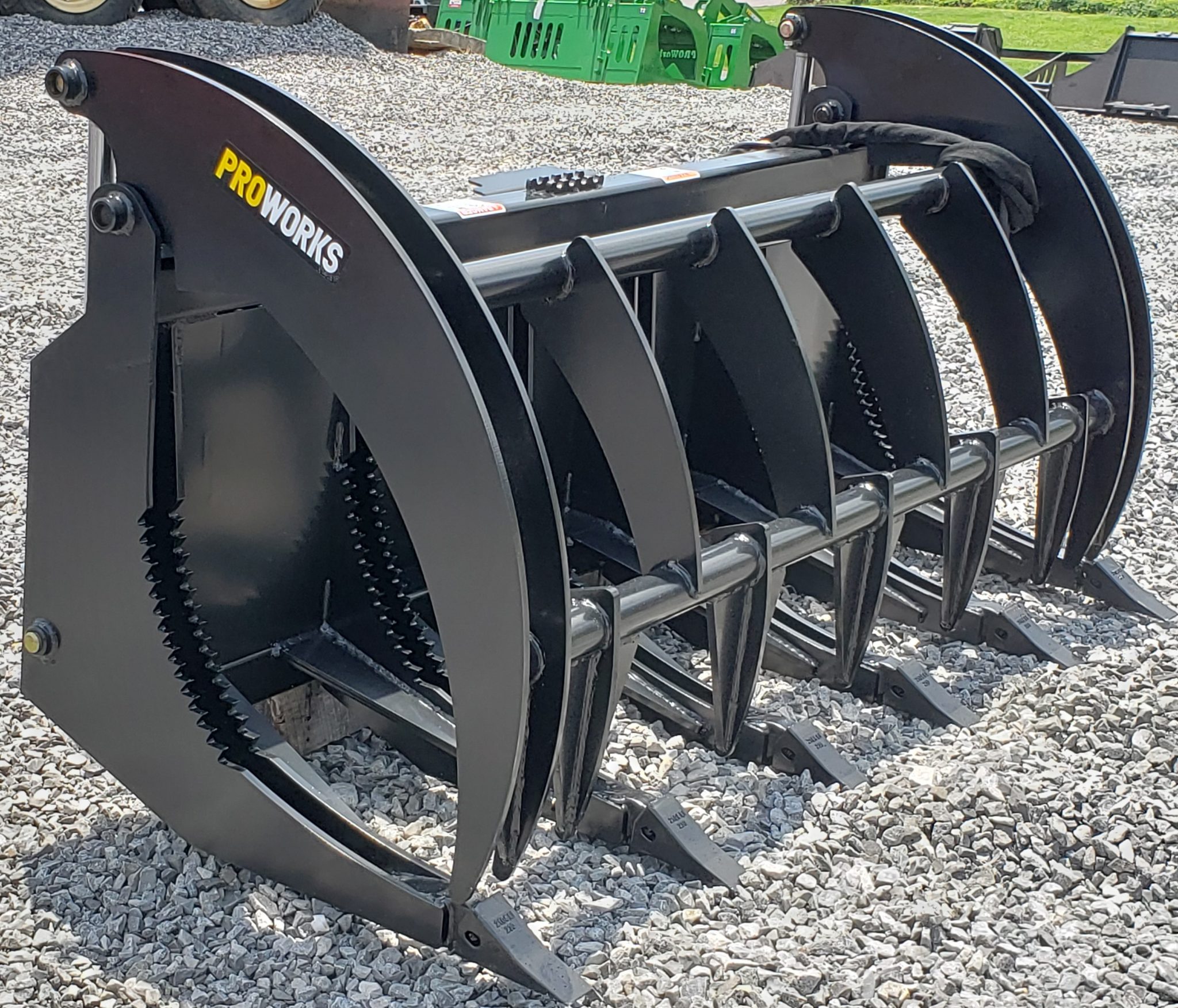 72″ Severe Duty Root Rake Clam Grapple Attachment Fits Skid Steer Quick ...