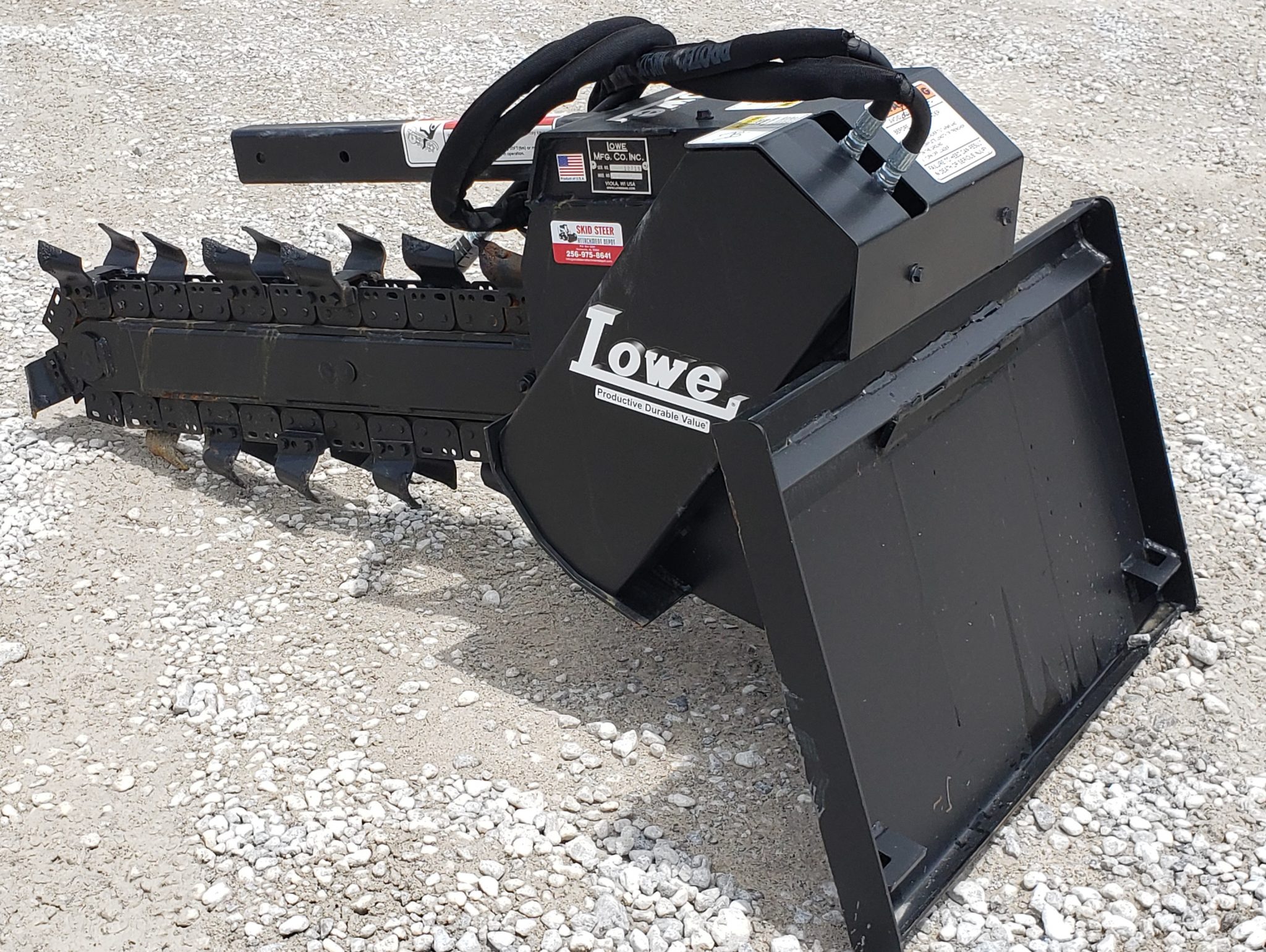 Lowe XR7 36″ x 6″ Trencher with Dirt Teeth Fits Bobcat MT Mounting ...