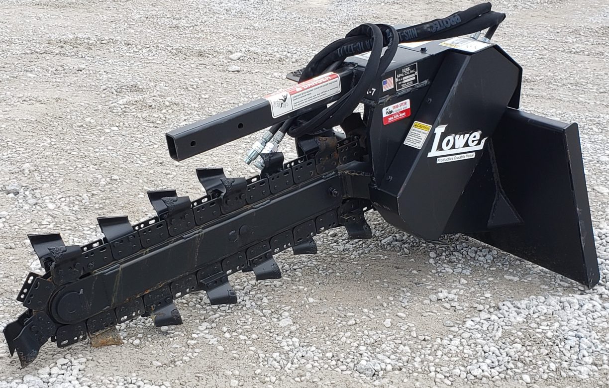 Lowe XR7 36″ x 6″ Trencher with Dirt Teeth Fits Bobcat MT Mounting ...