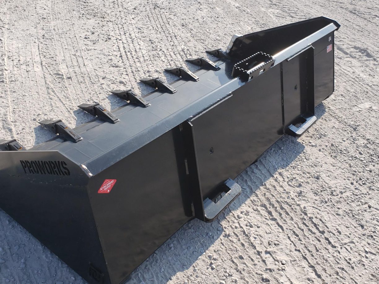PROWORKS 84″ Severe Heavy Duty Low Profile Dirt Bucket with Side ...