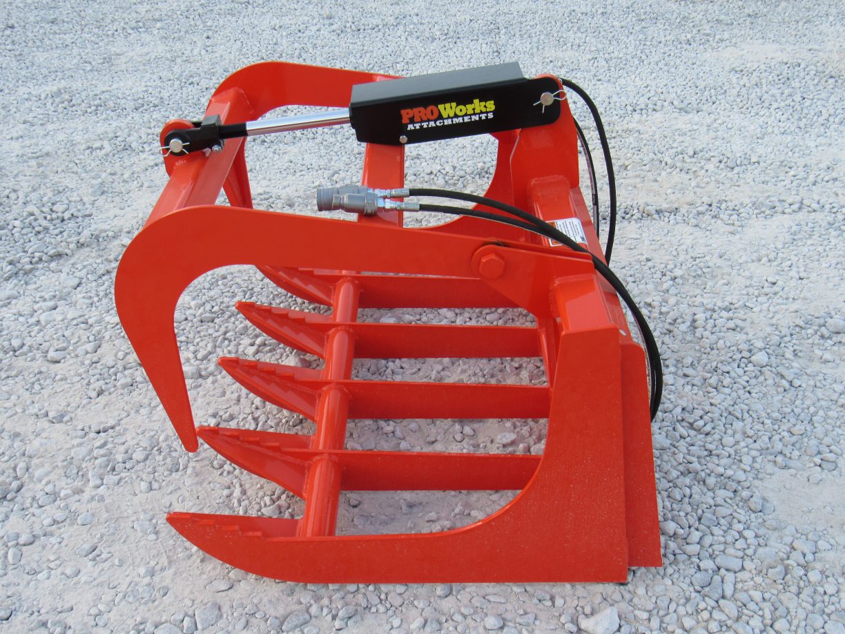 48″ Root Grapple and 42″ Pallet Forks Fits Skid Steer Quick Attach ...