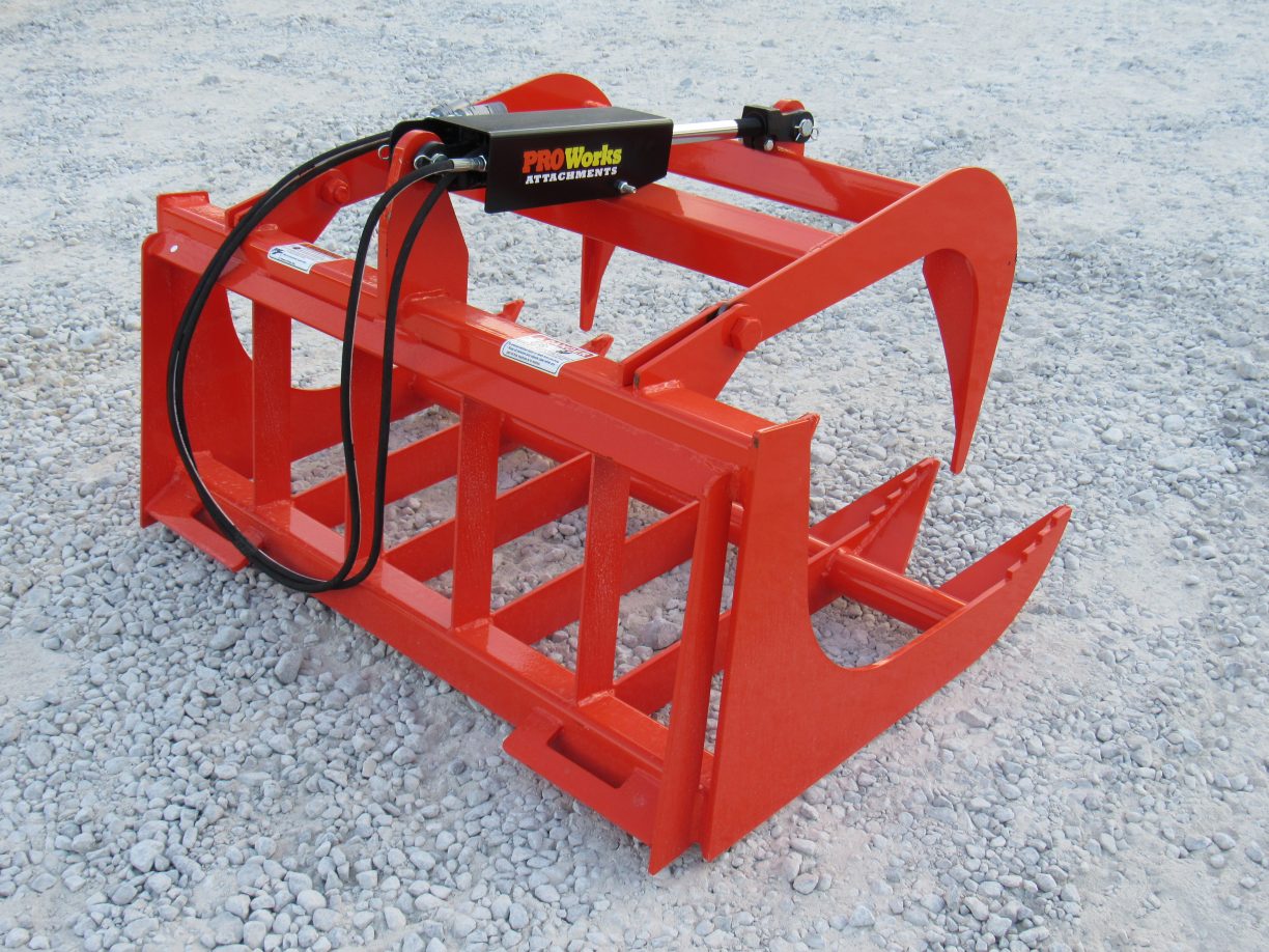 48″ Root Grapple and 42″ Pallet Forks Fits Skid Steer Quick Attach ...