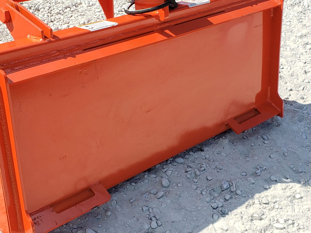 48″ Compact Tractor Single Cylinder Solid Bottom Bucket Grapple Fits ...