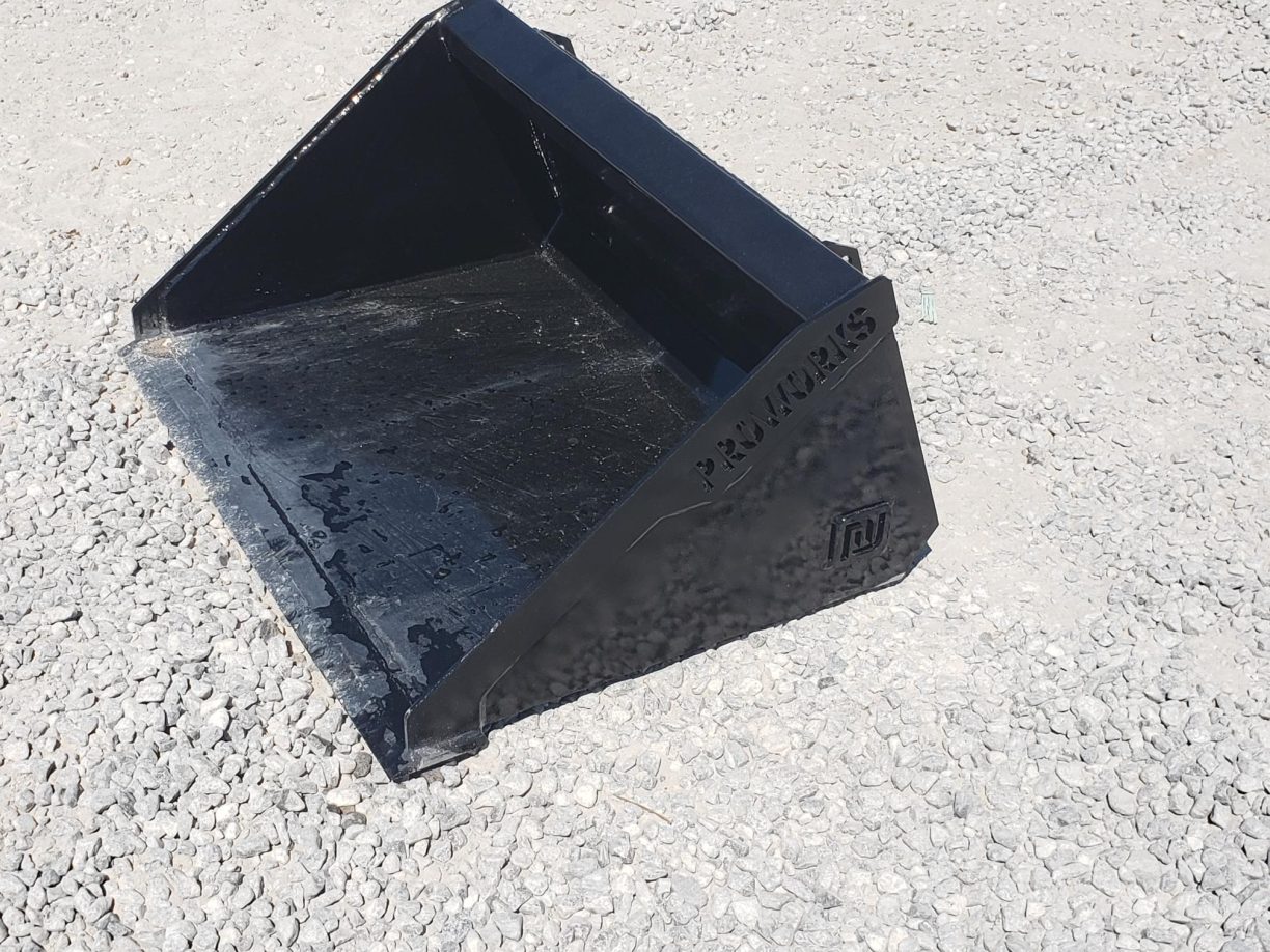PROWORKS 34″ Low Profile Smooth Bucket Attachment Fits Mini Skid Steer ...