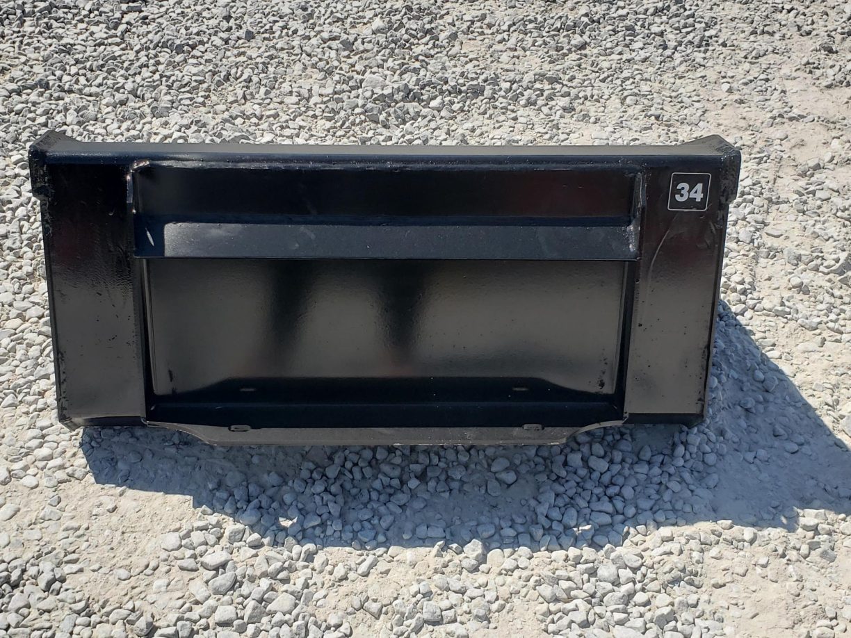 PROWORKS 34″ Low Profile Smooth Bucket Attachment Fits Mini Skid Steer ...