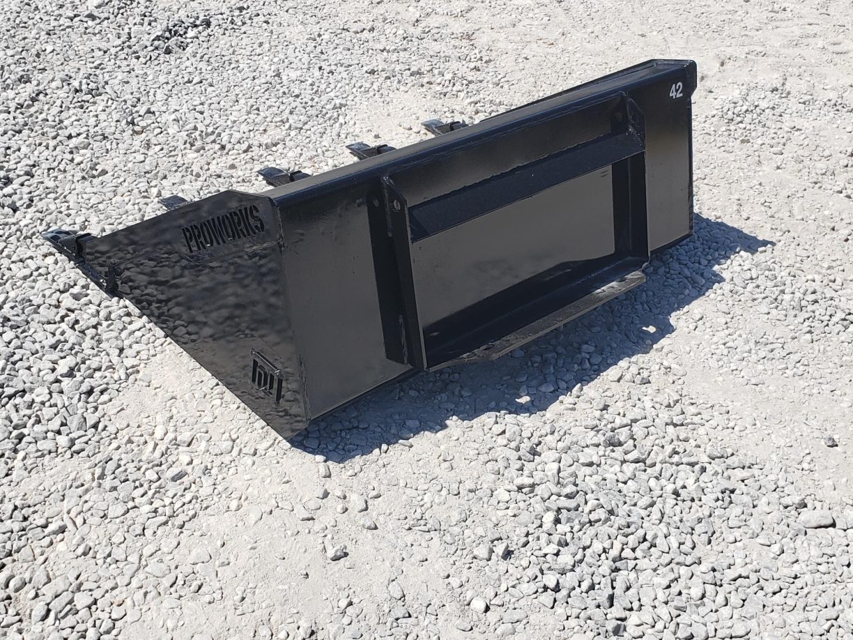 PROWORKS 42″ Low Profile Tooth Bucket Fits Mini Skid Steer – Skid Steer ...