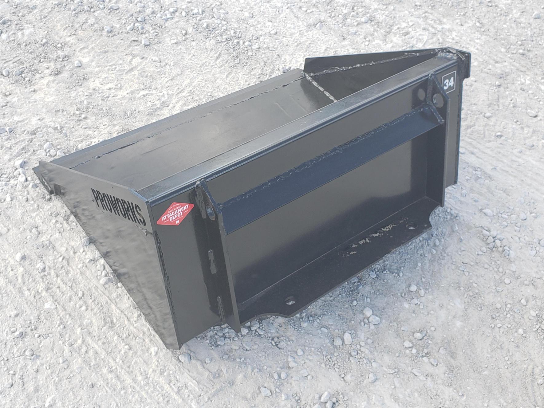 34″ Low Profile Smooth Bucket Attachment Fits Mini Skid Steer – Skid ...
