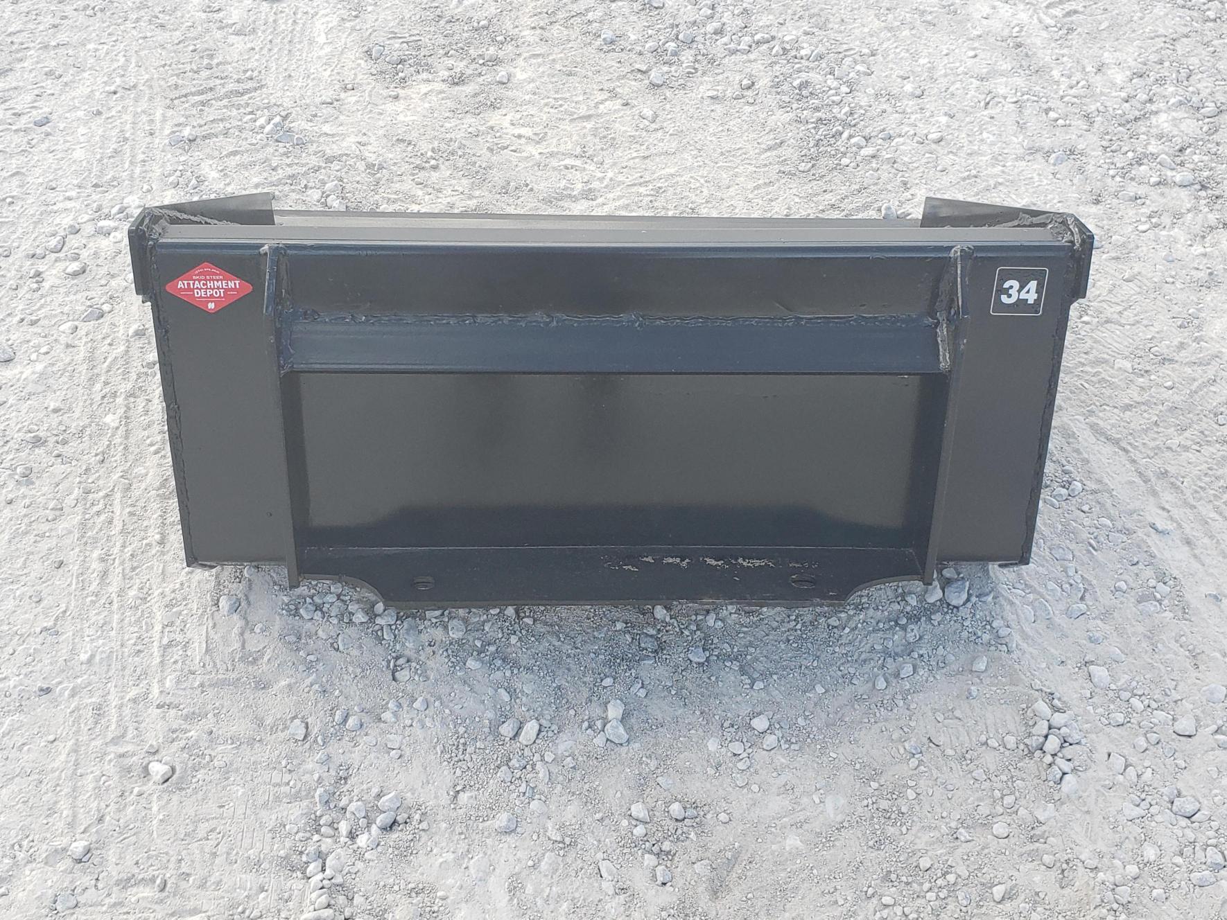 34″ Low Profile Smooth Bucket Attachment Fits Mini Skid Steer – Skid ...
