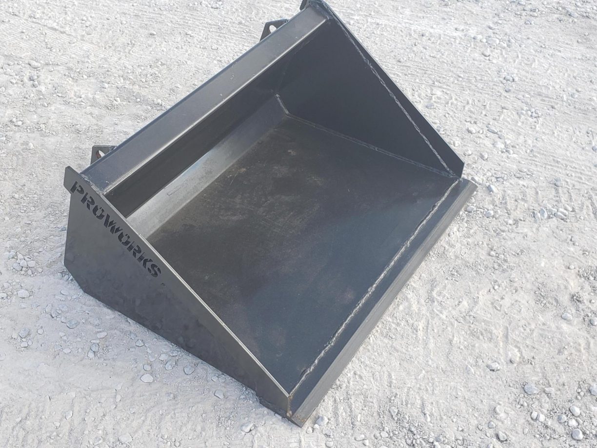 34″ Low Profile Smooth Bucket Attachment Fits Mini Skid Steer – Skid ...