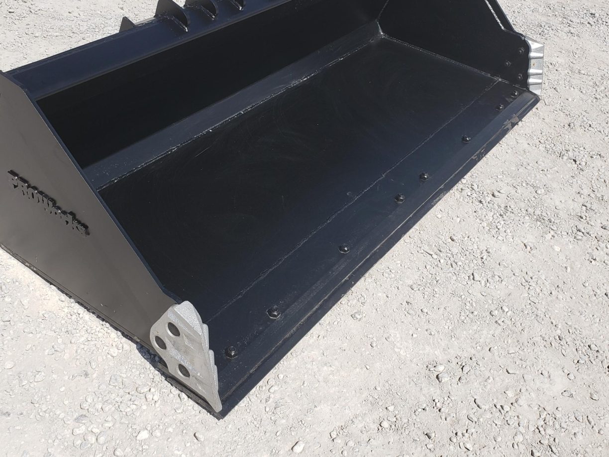 74″ Severe Duty Low Profile Smooth Bucket with Bolt on Edge Attachment ...