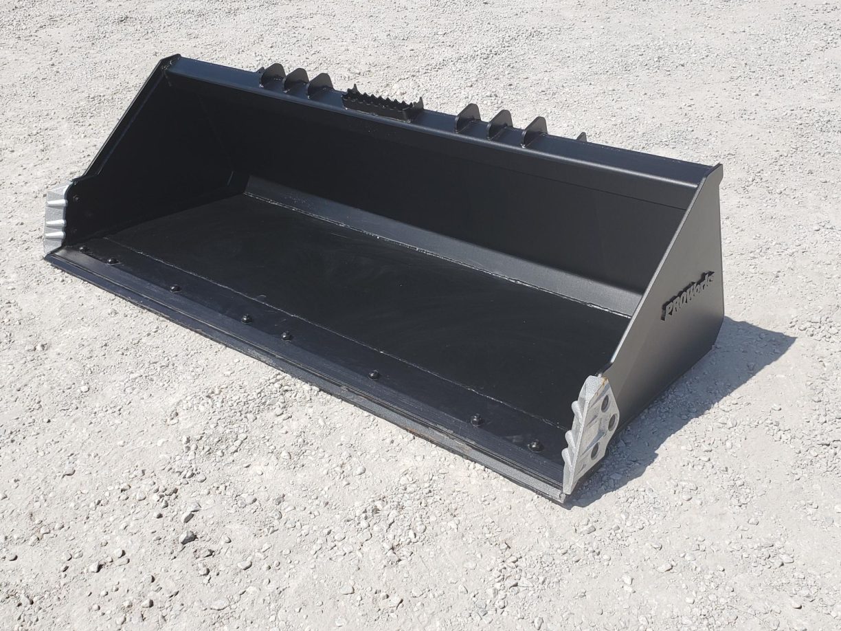 74″ Severe Duty Low Profile Smooth Bucket with Bolt on Edge Attachment ...
