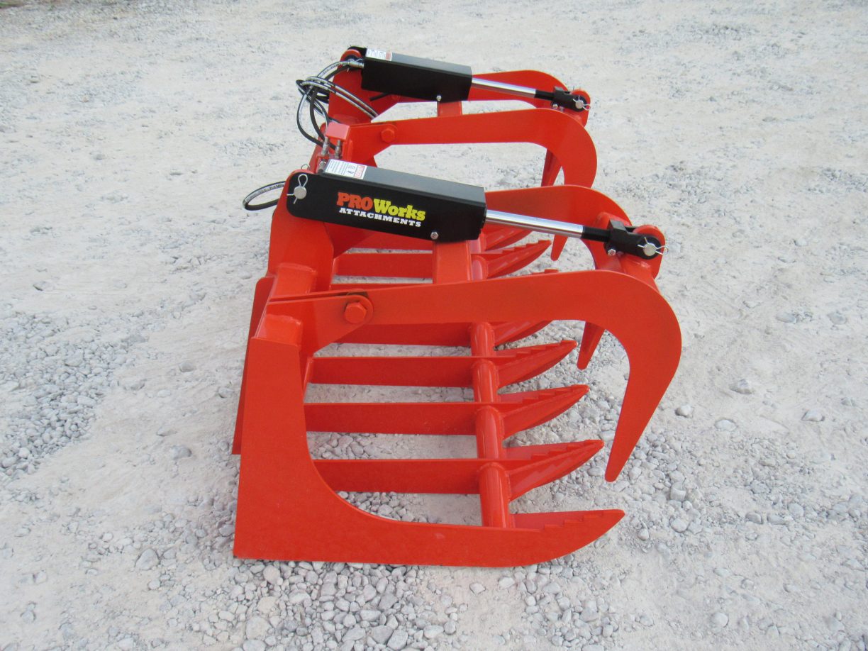 72″ Root Grapple and 48″ Long Pallet Forks Attachment Combo Quick ...