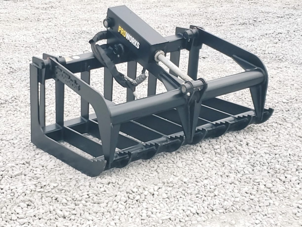 42″ Heavy Duty Root Bucket Grapple Attachment Fits Mini Skid Steer ...