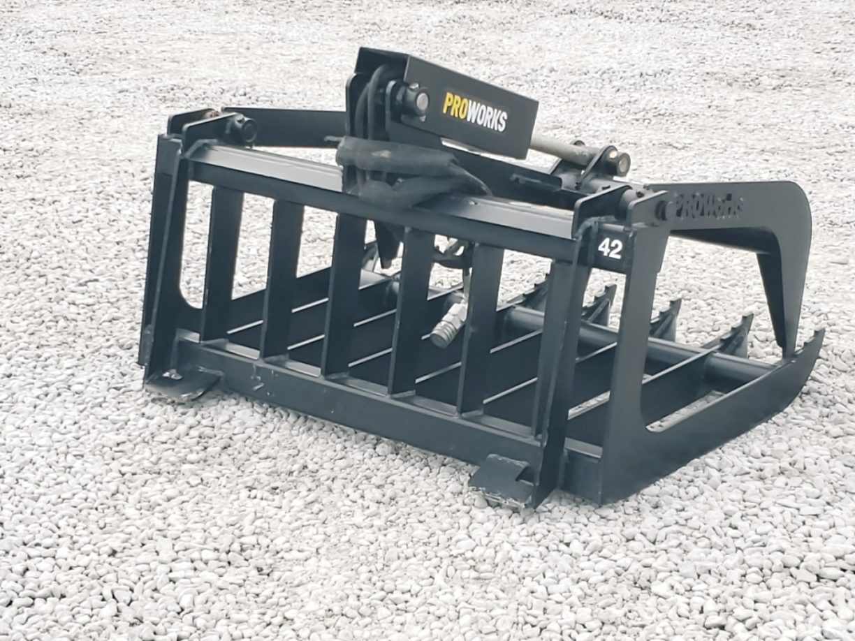 42″ Heavy Duty Root Bucket Grapple Attachment Fits Mini Skid Steer ...
