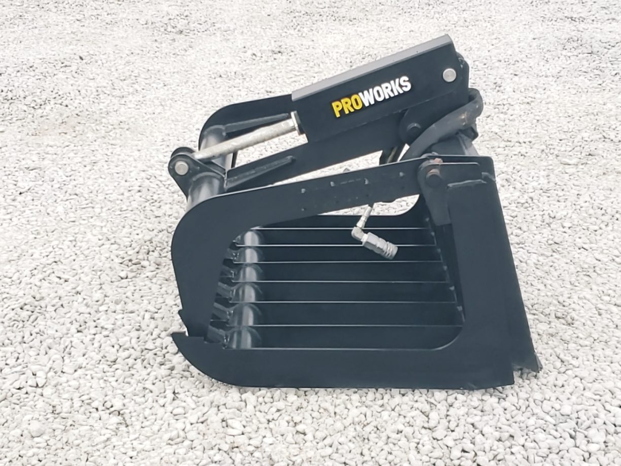 42″ Heavy Duty Root Bucket Grapple Attachment Fits Mini Skid Steer ...