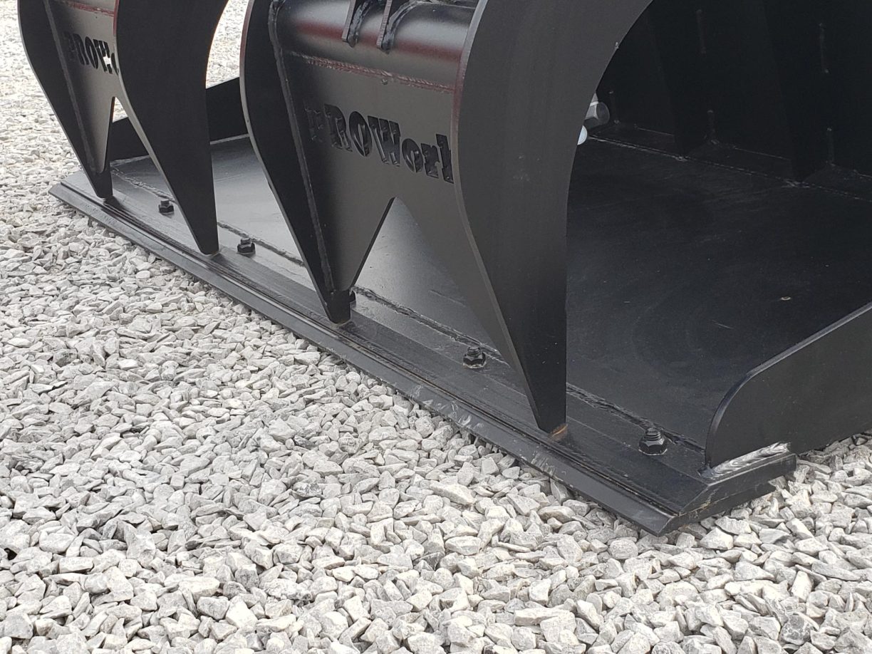 72″ Severe Duty Solid Bottom Bucket Grapple with Bolt-on-Edge Fits Skid ...