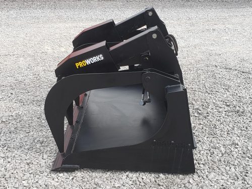 66″ Severe Duty Solid Bottom Bucket Grapple with Bolt-on-Edge Fits Skid ...
