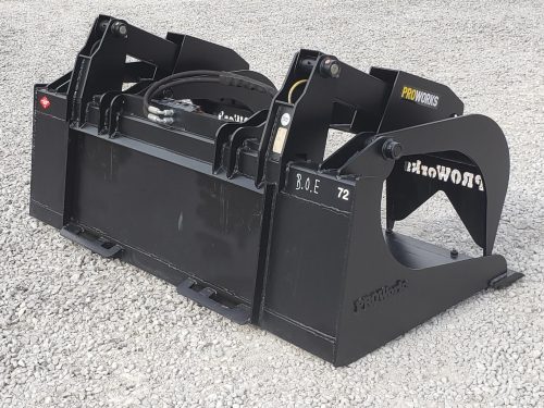 72″ Severe Duty Solid Bottom Bucket Grapple with Bolt-on-Edge Fits Skid ...