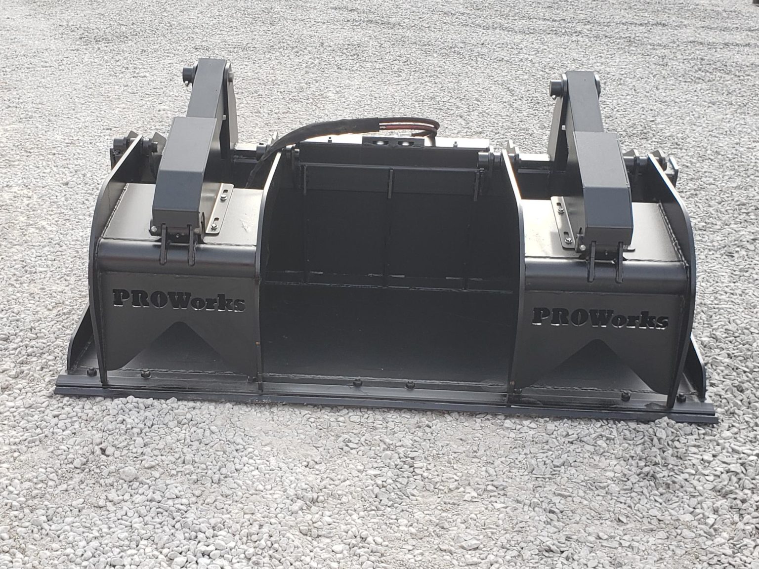 72″ Severe Duty Solid Bottom Bucket Grapple with Bolt-on-Edge Fits Skid ...