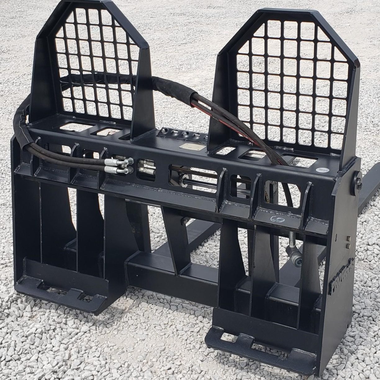 60″ Hydraulic Sliding Walk Through Pallet Fork Set Skid Steer Quick ...