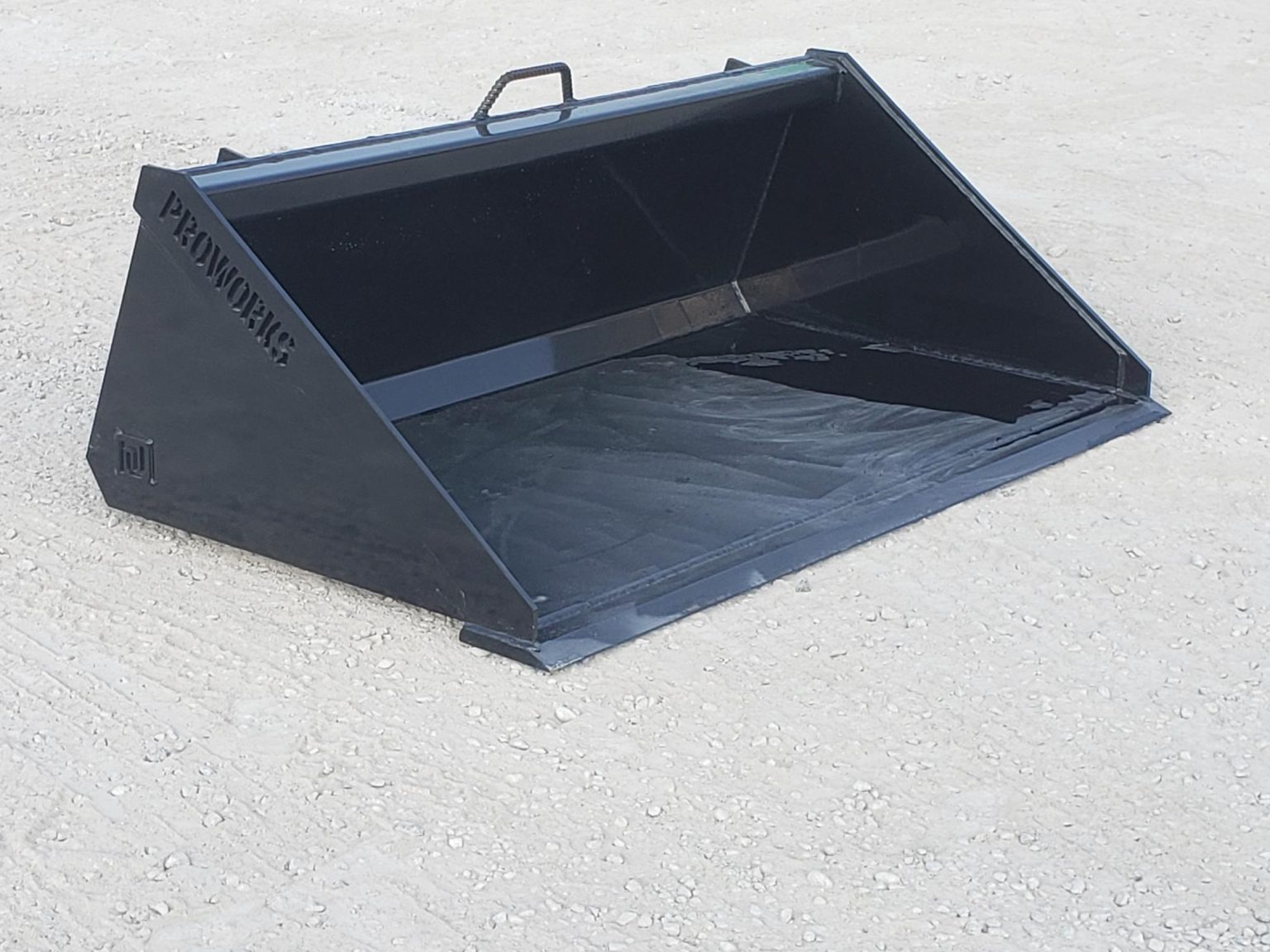 PROWORKS 60″ Heavy Duty Low Profile Smooth Dirt Bucket Fits Skid Steer ...