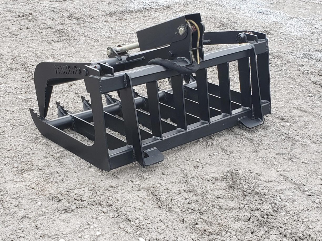 48″ Heavy Duty Root Bucket Grapple Attachment Fits Mini Skid Steer ...