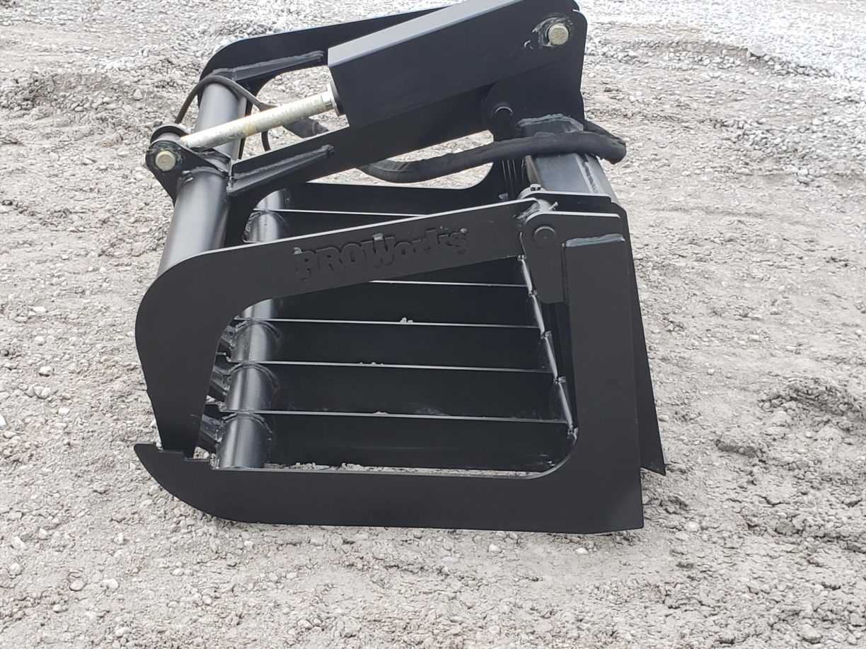 48″ Heavy Duty Root Bucket Grapple Attachment Fits Mini Skid Steer ...